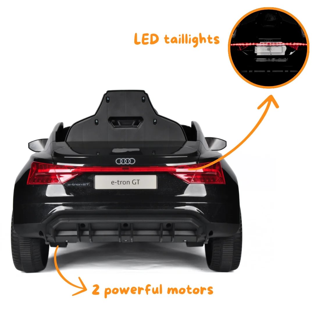 Audi e-Tron GT Electric Kids Car 12V - Black - Berghoff toys