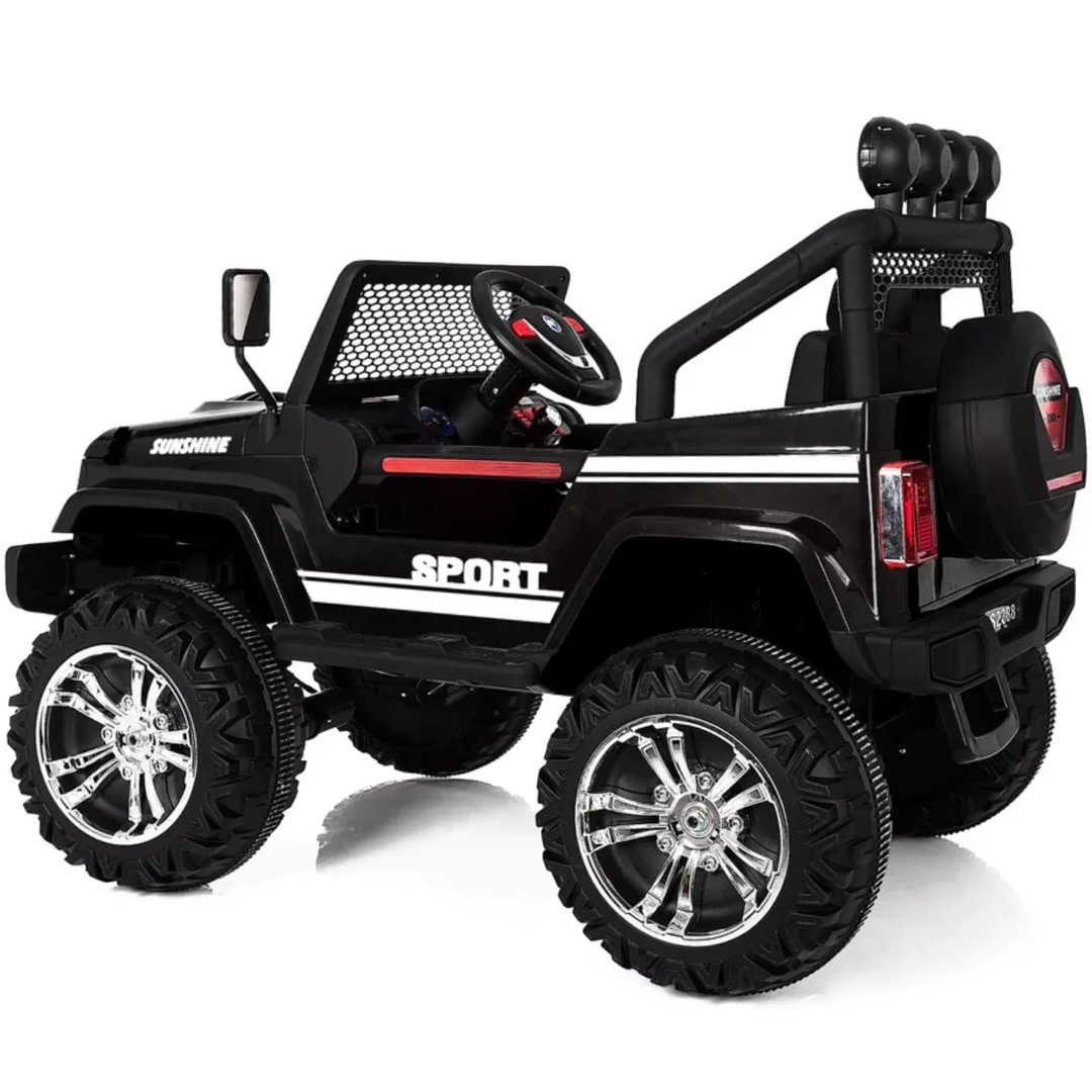 Electric Ride-on Jeep 4x4 kids Car 12V - Black - Berghoff toys