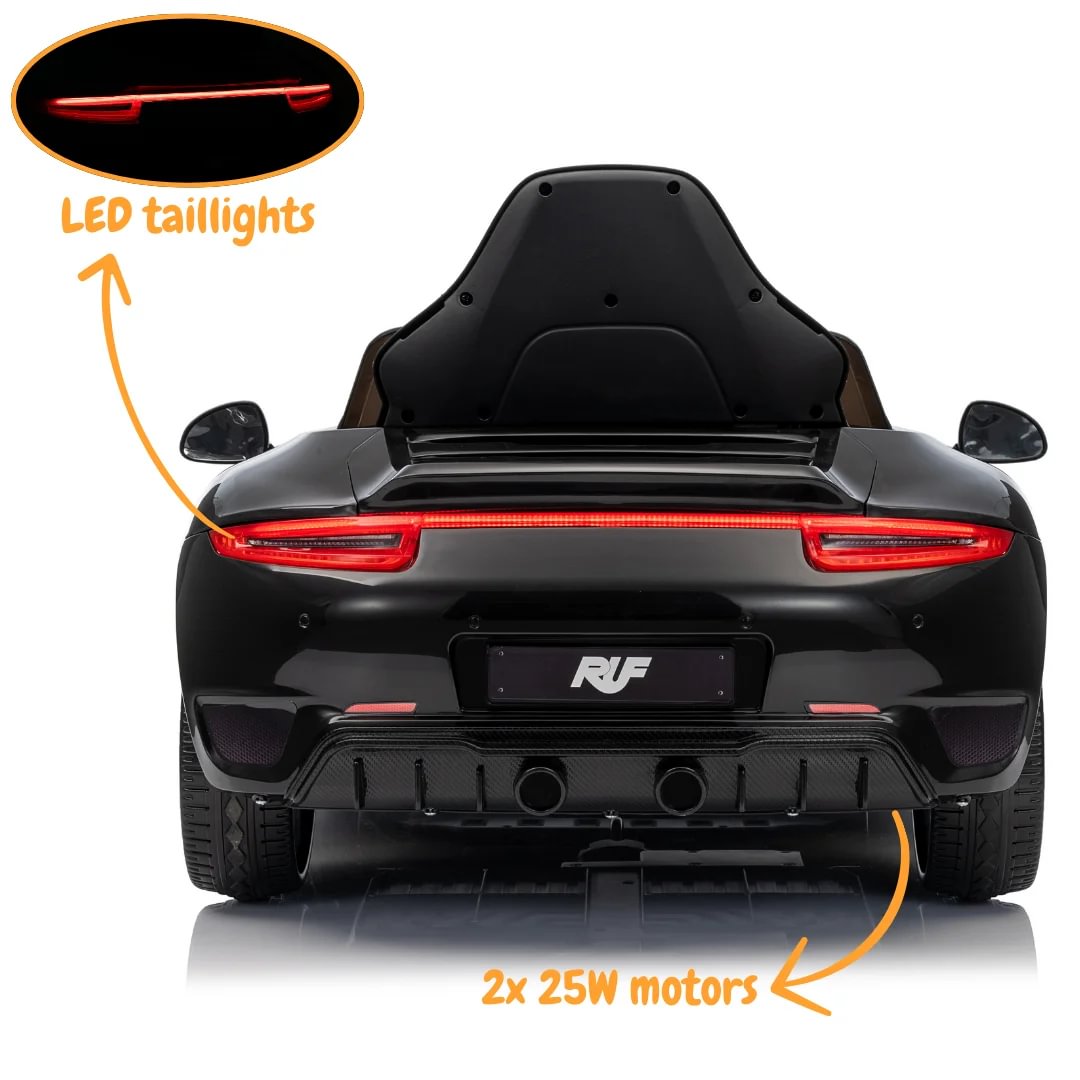 RUF GT Electric Kids Car 12V - Black - Berghoff toys