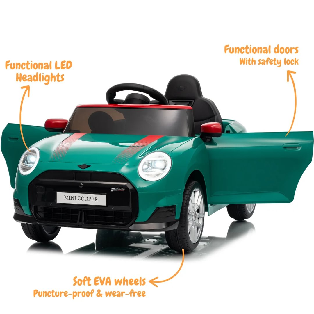 MINI Cooper JCW Carro Elétrico Infantil 12V - Verde - Berghoff toys