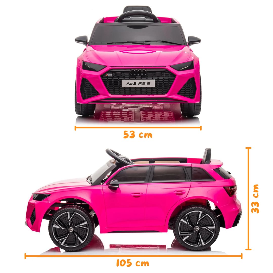 Audi RS6 Electric Kids Car 12V - Pink - Berghoff toys