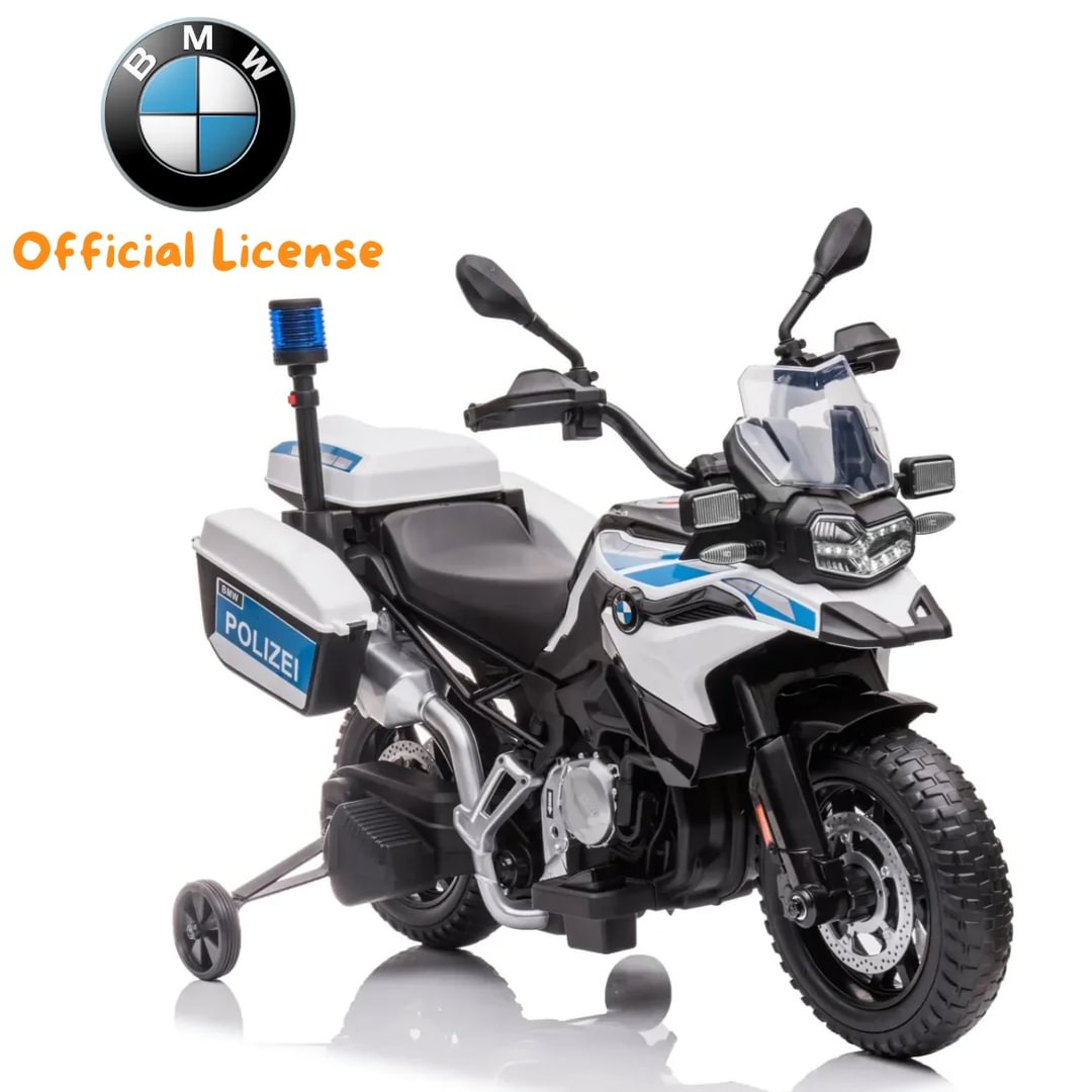 BMW F850 GS Ride-on Police Motorcycle 12V - White - Berghoff toys