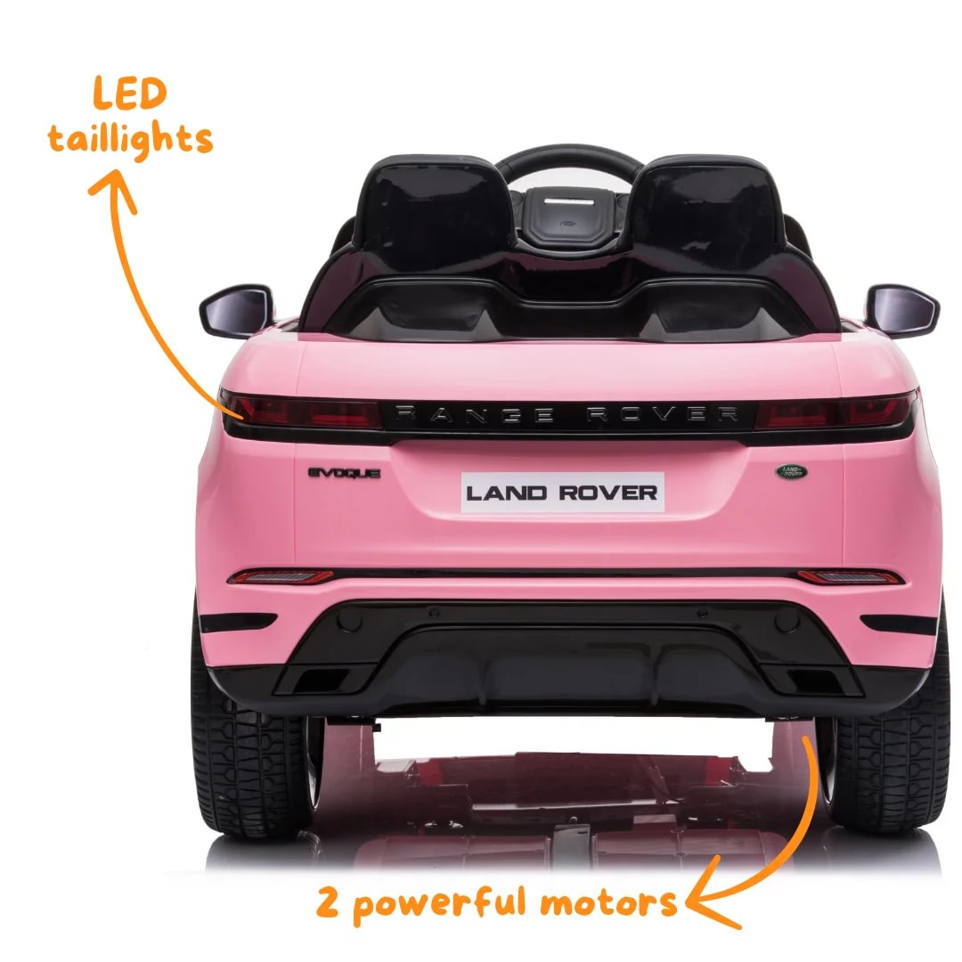Range Rover Evoque Ride-on Kids Car 12V - Pink - Berghoff toys