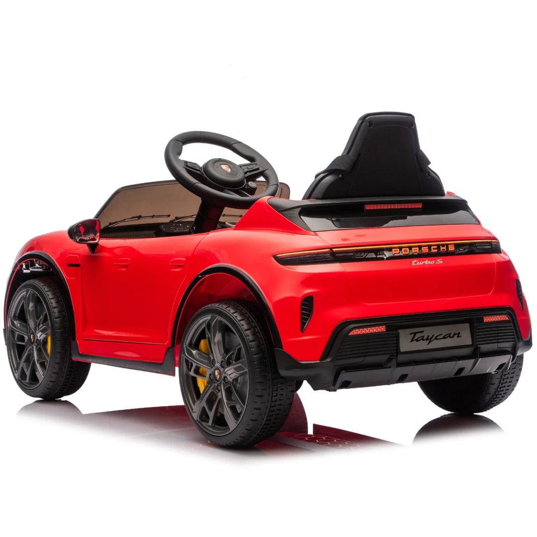 Porsche Taycan Turbo S Electric Kids Car 12V - Red - Berghoff toys