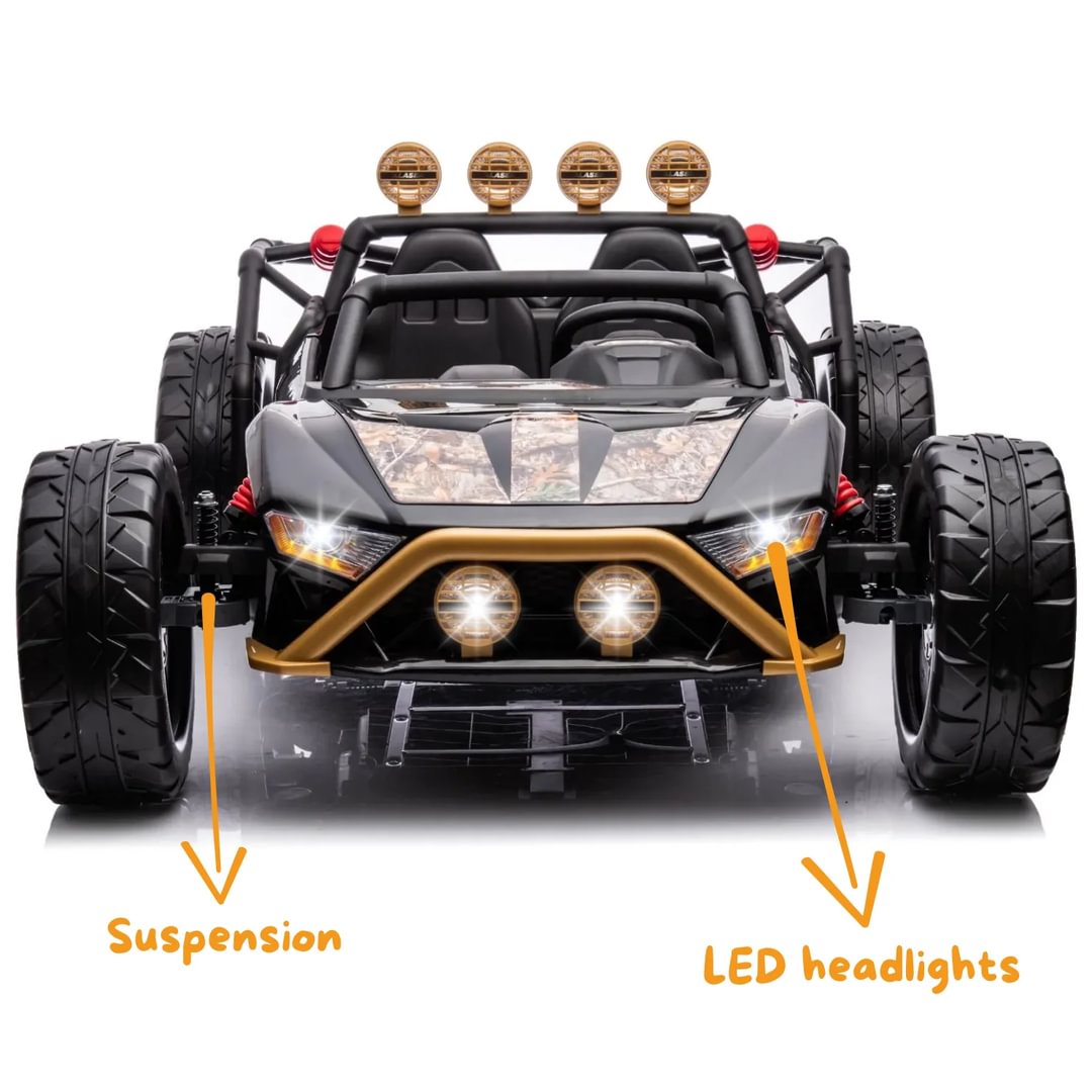 Mud-Master Kids Ride-on Car 24V (2-seater) - Black - Berghoff toys