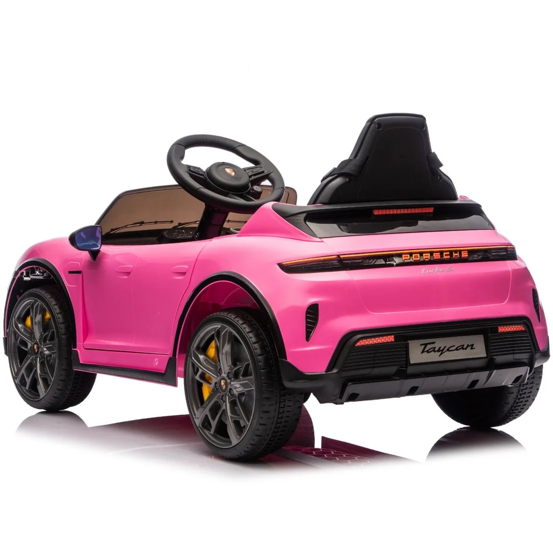 Porsche Taycan Turbo S Electric Kids Car 12V - Pink - Berghoff toys