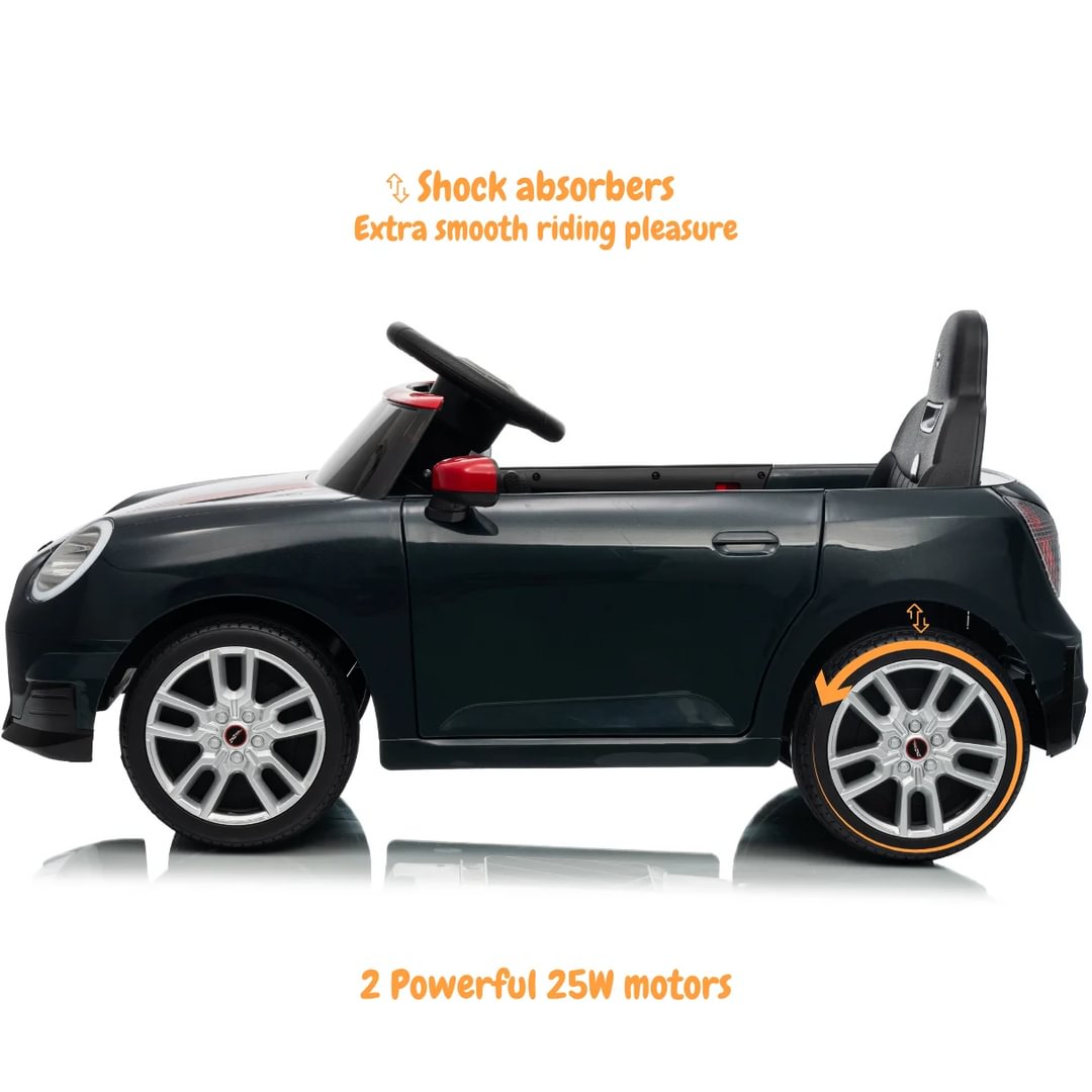 MINI Cooper JCW Electric Kids Car 12V - Black - Berghoff toys