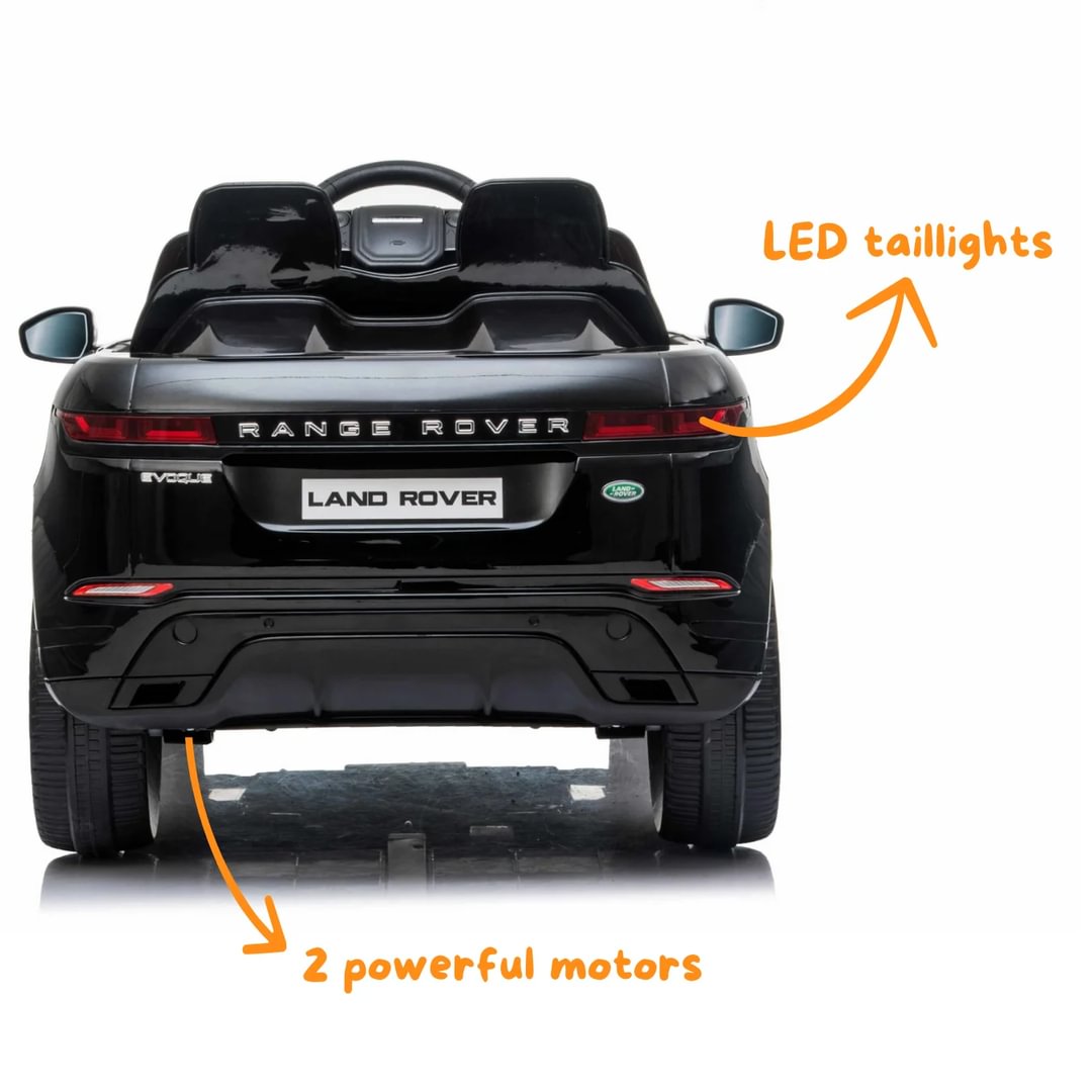 Range Rover Evoque Ride-on Kids Car 12V - Black - Berghoff toys