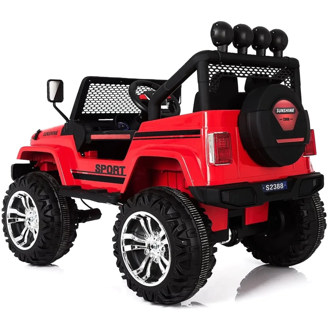Electric Ride-on Jeep 4x4 kids Car 12V - Red - Berghoff toys