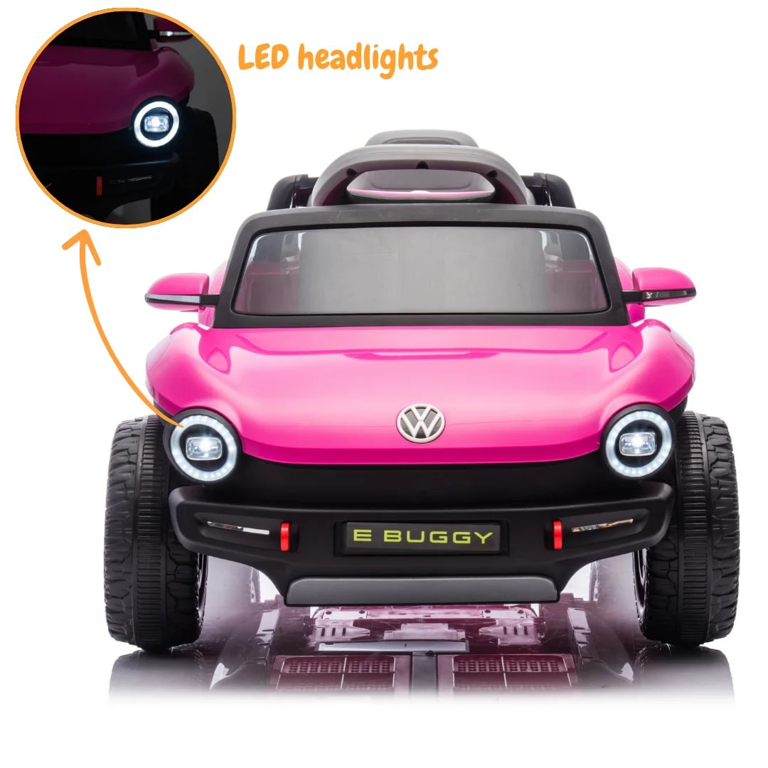 Volkswagen E-Buggy Elektrische Kinderauto 12V - Roze - BergHOFF Toys