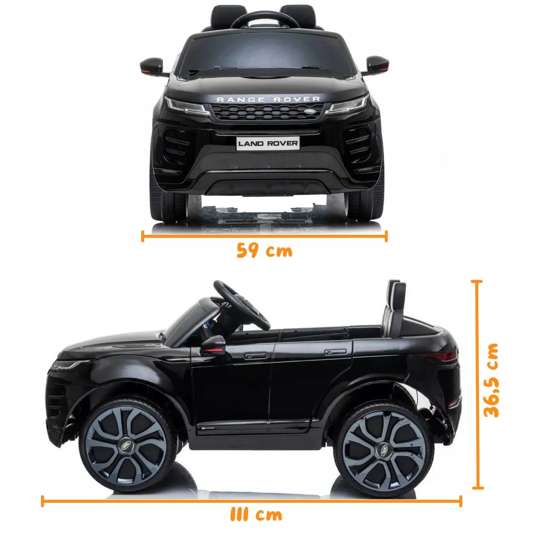 Range Rover Evoque Ride-on Kids Car 12V - Black - Berghoff toys