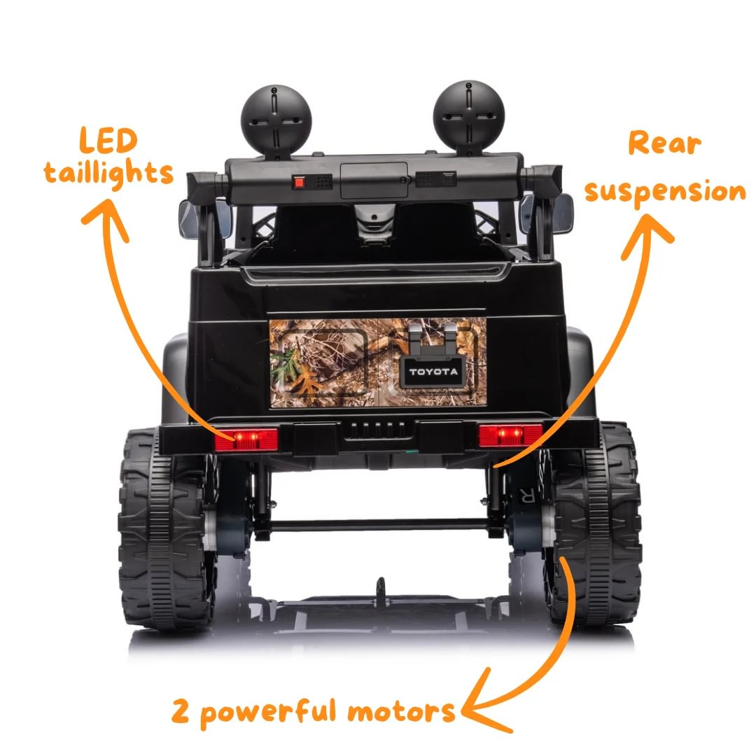 Toyota FJ Cruiser Ride-on Kids Jeep 12V - Black - Berghoff toys