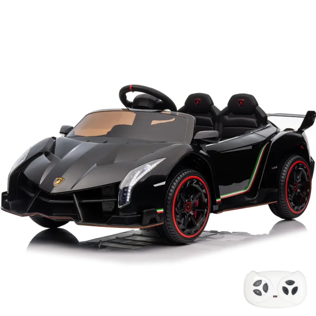 Lamborghini Veneno Ride-on Kids Car 12V - Black - Berghoff toys