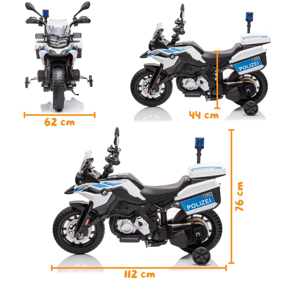 BMW F850 GS Ride-on Police Motorcycle 12V - White - Berghoff toys