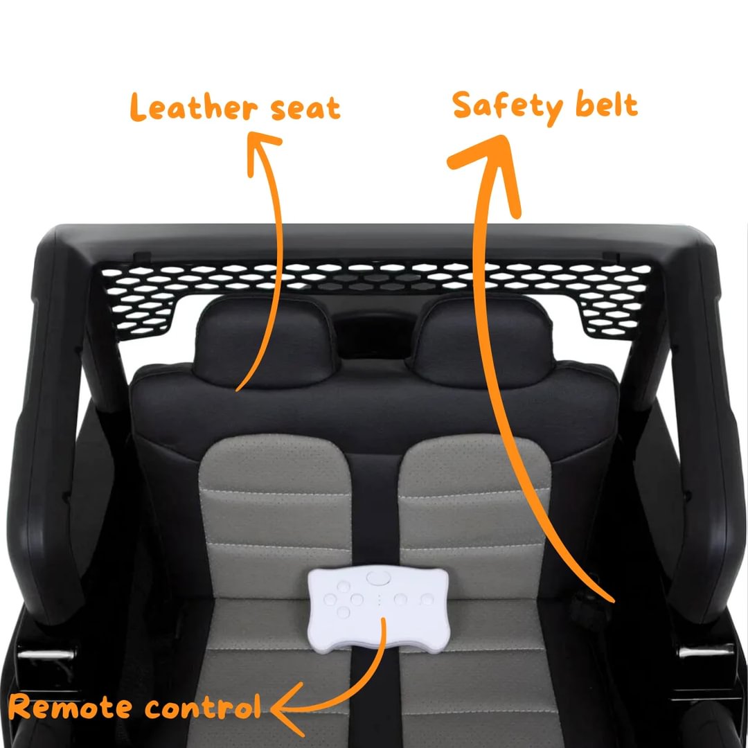 Electric Ride-on Jeep 4x4 kids Car 12V - Black - Berghoff toys