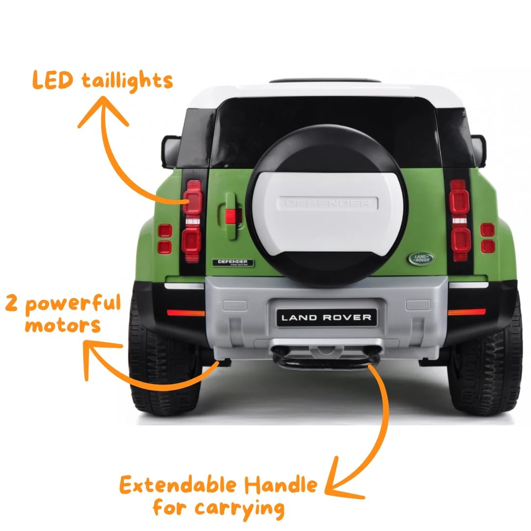 Land Rover Defender 90 Ride-on Kids Car 12V - Green - Berghoff toys