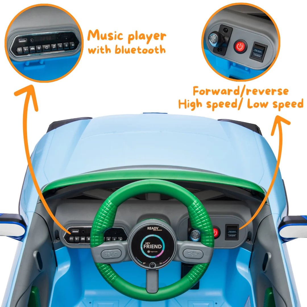 Mini Aceman Electric Ride-on Car 12V - Blue - Berghoff toys