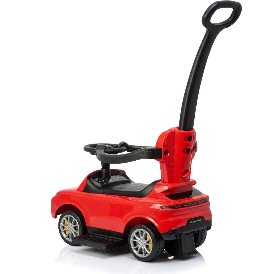 Porsche Cayenne Ride-on Car with Push Bar - Red - Berghoff toys