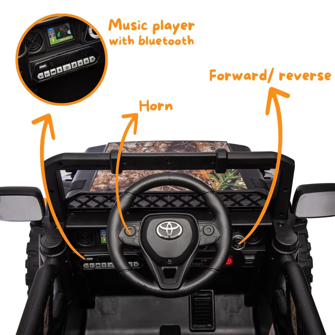 Toyota FJ Cruiser Ride-on Kids Jeep 12V - Black - Berghoff toys