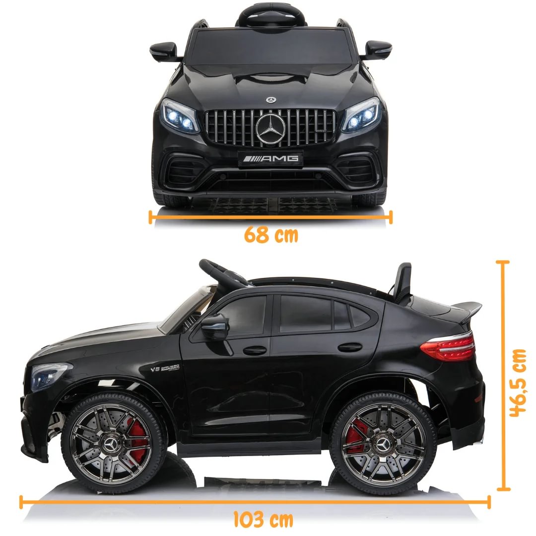 Mercedes GLC63s AMG Ride-on Kids Car 12V - Black - Berghoff toys