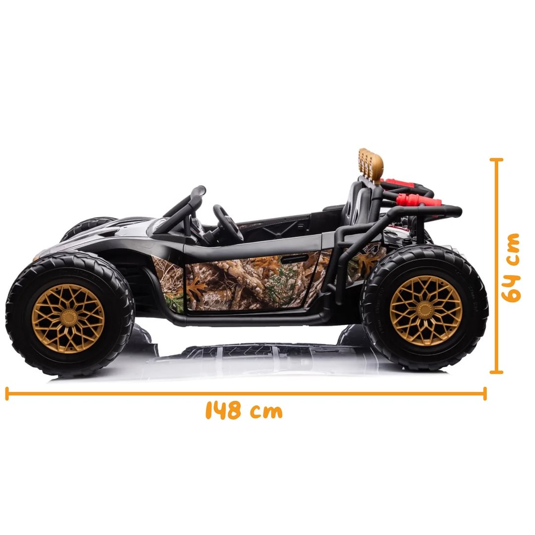 Mud-Master Kids Ride-on Car 24V (2-seater) - Black - Berghoff toys