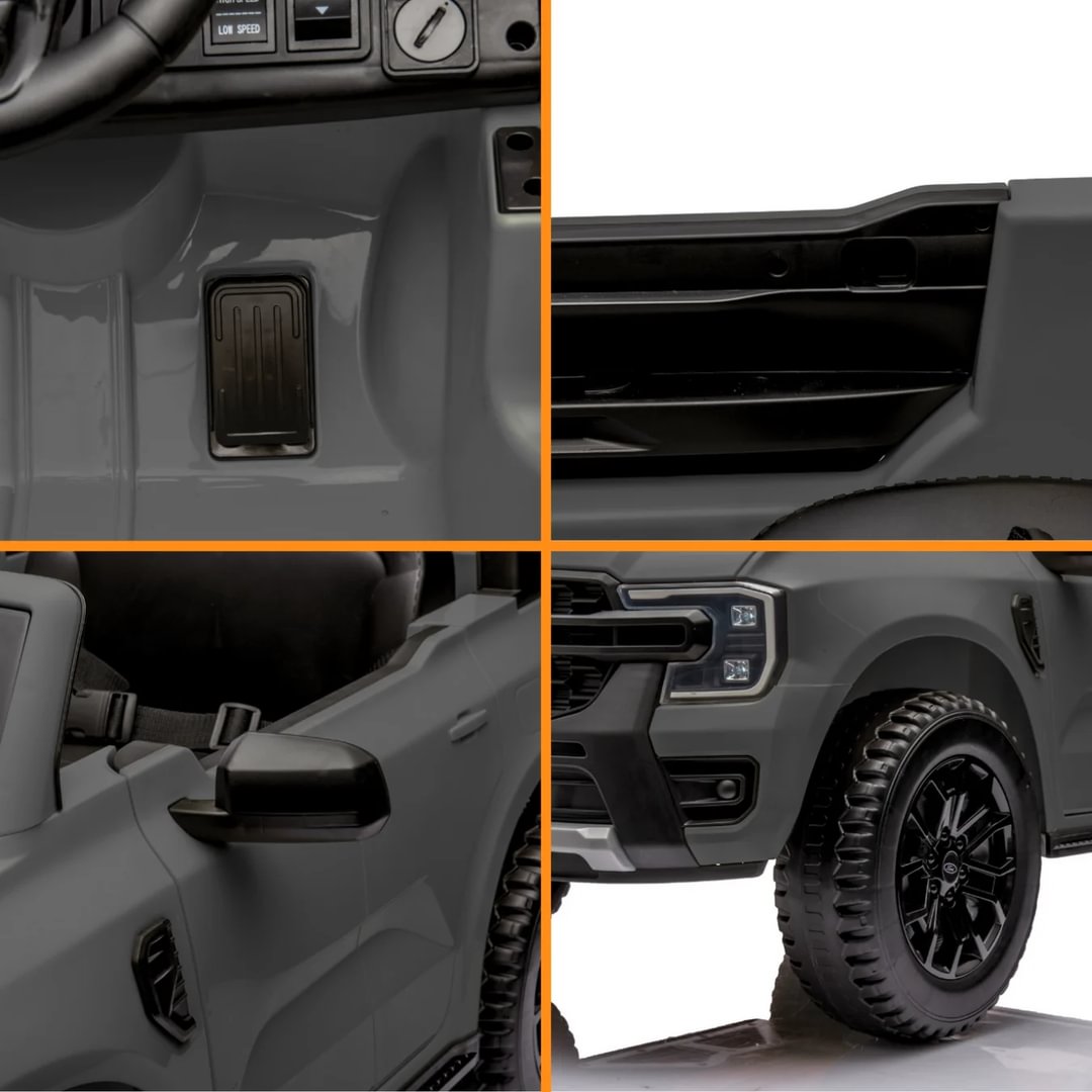 Ford Ranger Ride-on Electric Car 12V - Grey - Berghoff toys