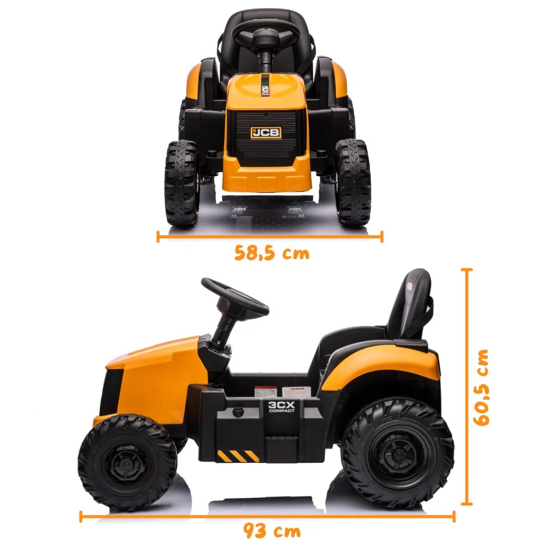 JCB Tractor voor Kinderen 12V - Geel - Berghoff toys