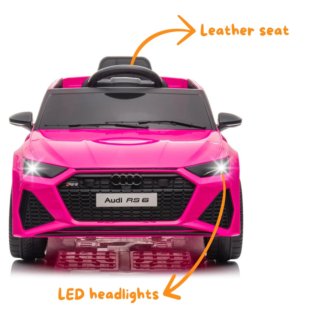 Audi RS6 Electric Kids Car 12V - Pink - Berghoff toys