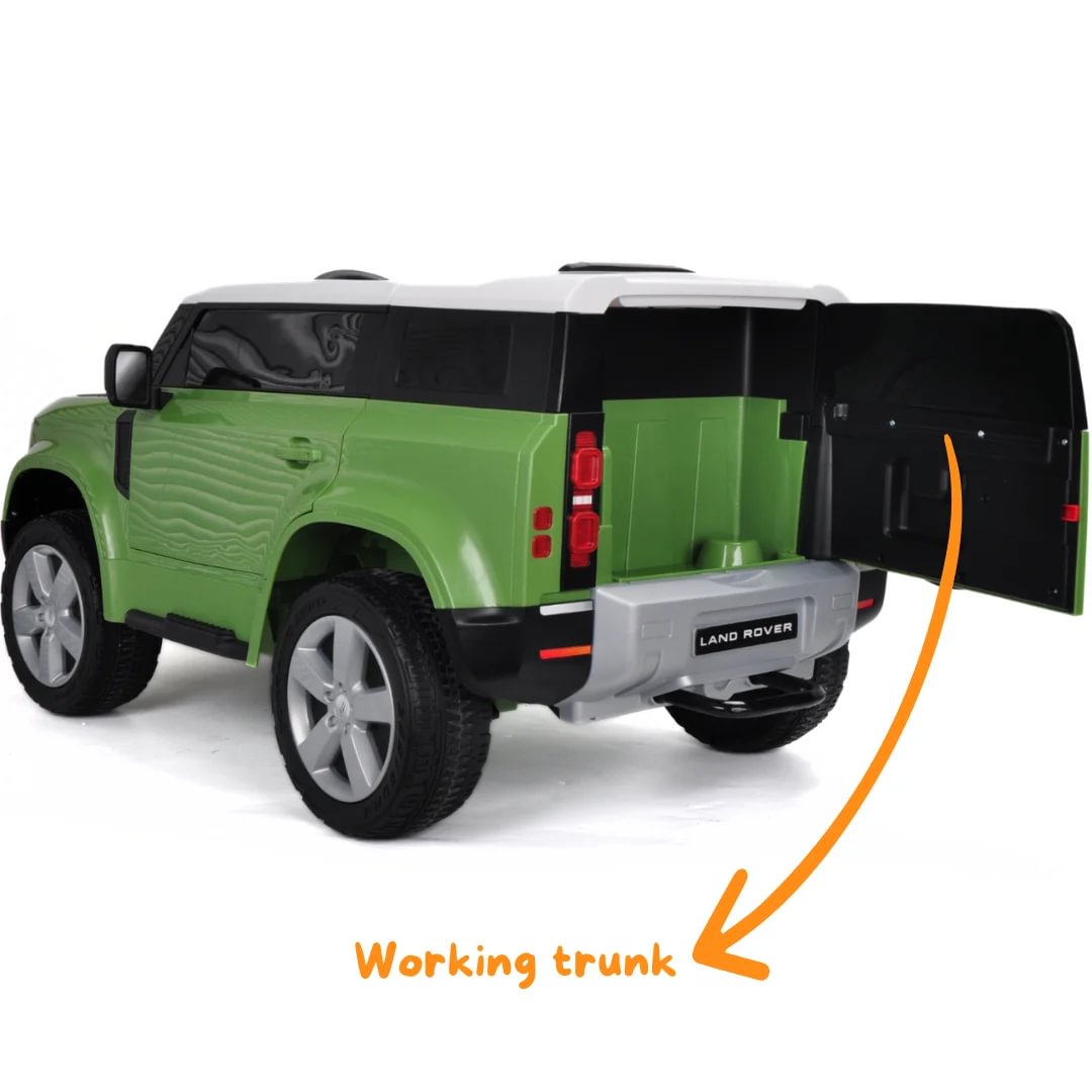 Land Rover Defender 90 Ride-on Kids Car 12V - Green - Berghoff toys