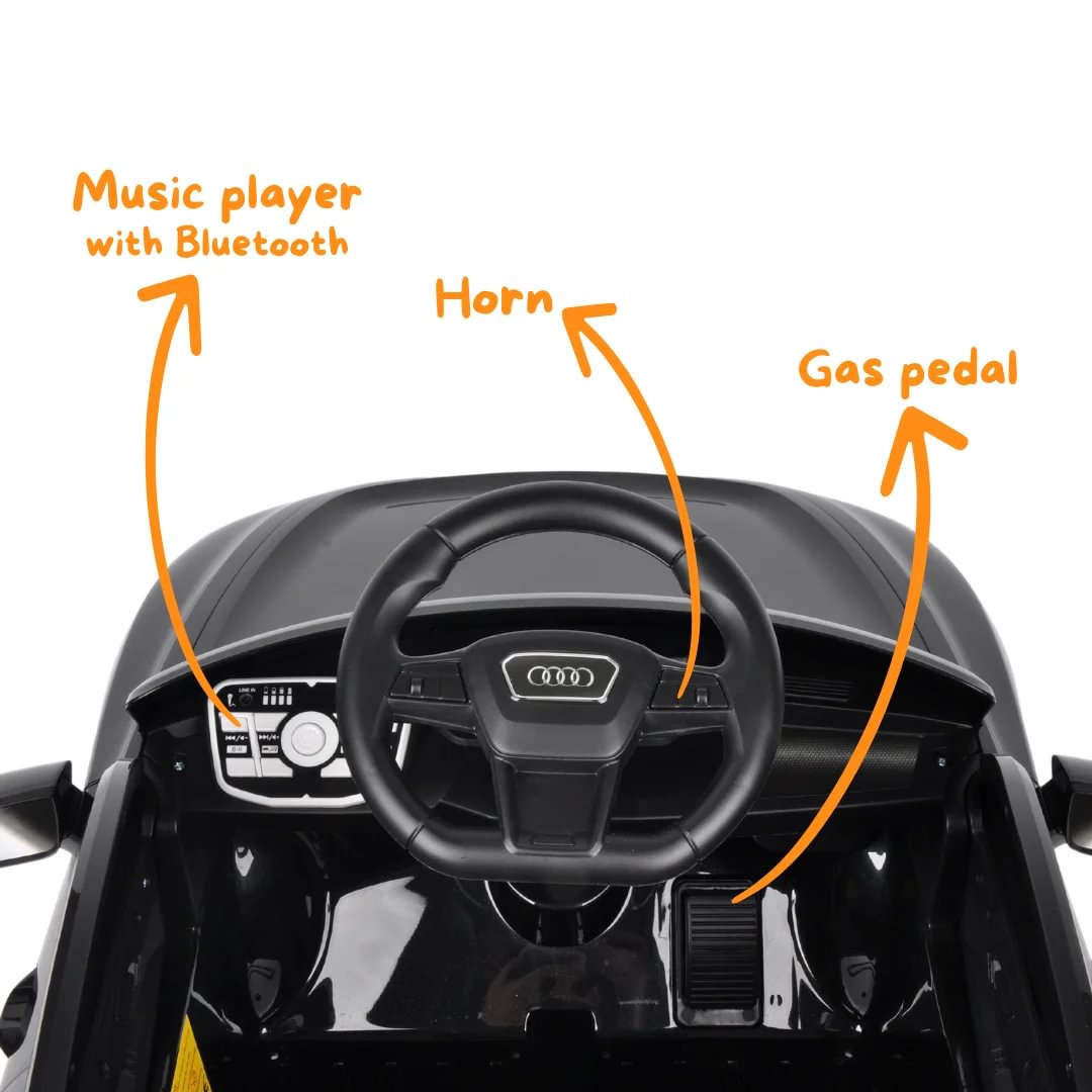 Audi e-Tron GT Electric Kids Car 12V - Black - Berghoff toys