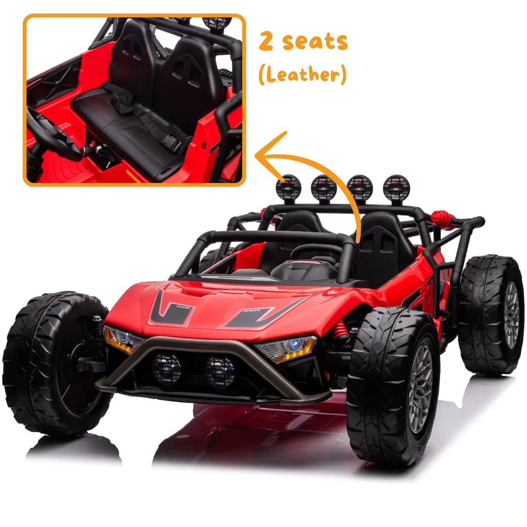 Mud-Master Kids Ride-on Car 24V (2-seater) - Red - Berghoff toys