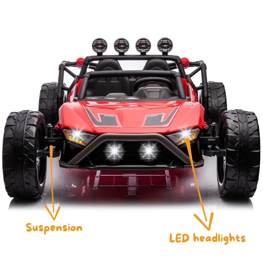 Mud-Master Kids Ride-on Car 24V (2-seater) - Red - Berghoff toys