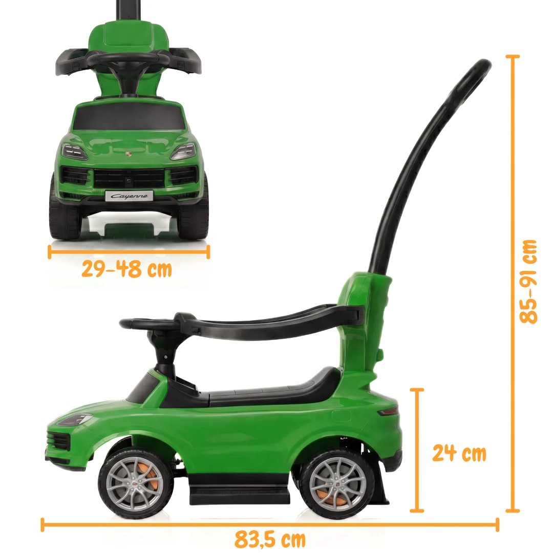Porsche Cayenne Ride-on Car with Push Bar - Green - Berghoff toys