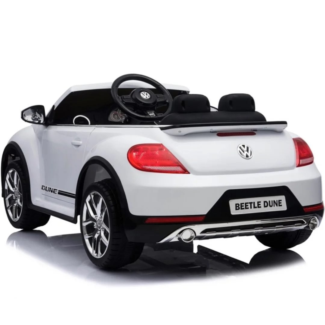 Volkswagen Beetle XL Ride-on Kids Car 12V - White - Berghoff toys