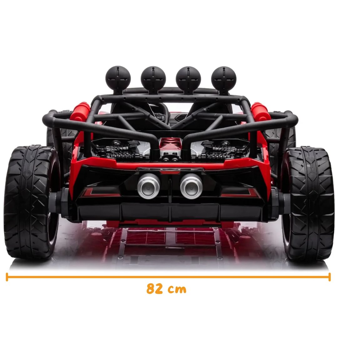 Mud-Master Kids Ride-on Car 24V (2-seater) - Red - Berghoff toys