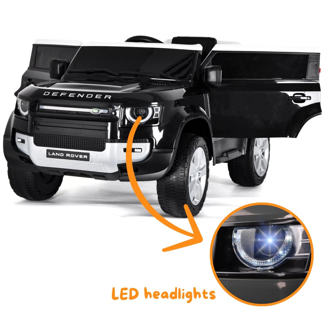 Land Rover Defender 90 Ride-on Kids Car 12V - Black - Berghoff toys