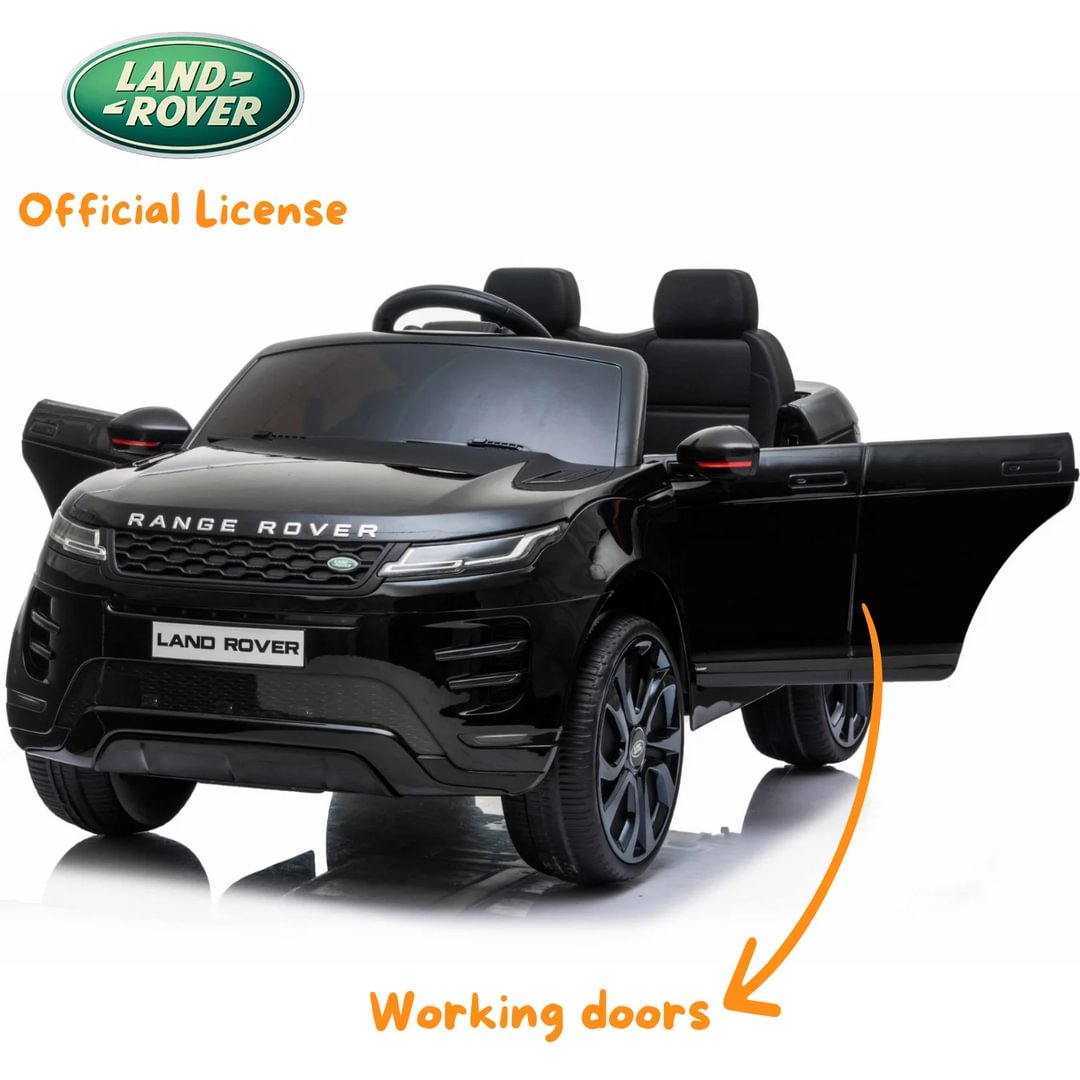 Range Rover Evoque Ride-on Kids Car 12V - Black - Berghoff toys