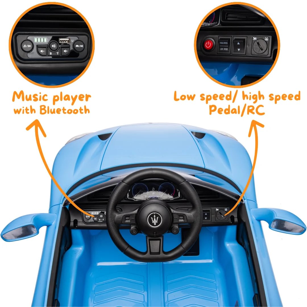 Maserati MC20 Cielo Kids Ride-on Car 12V - Blue - Berghoff toys