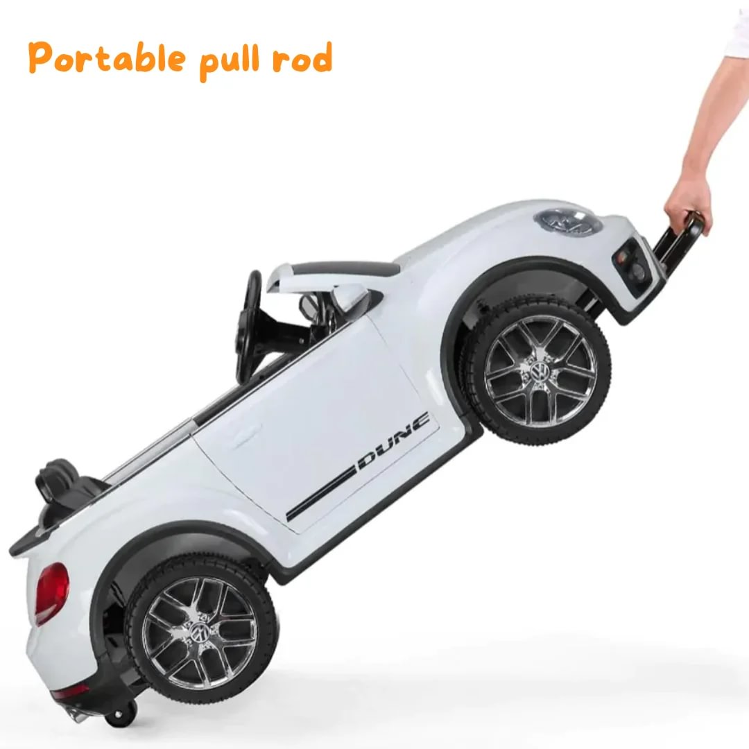 Volkswagen Beetle XL Ride-on Kids Car 12V - White - Berghoff toys