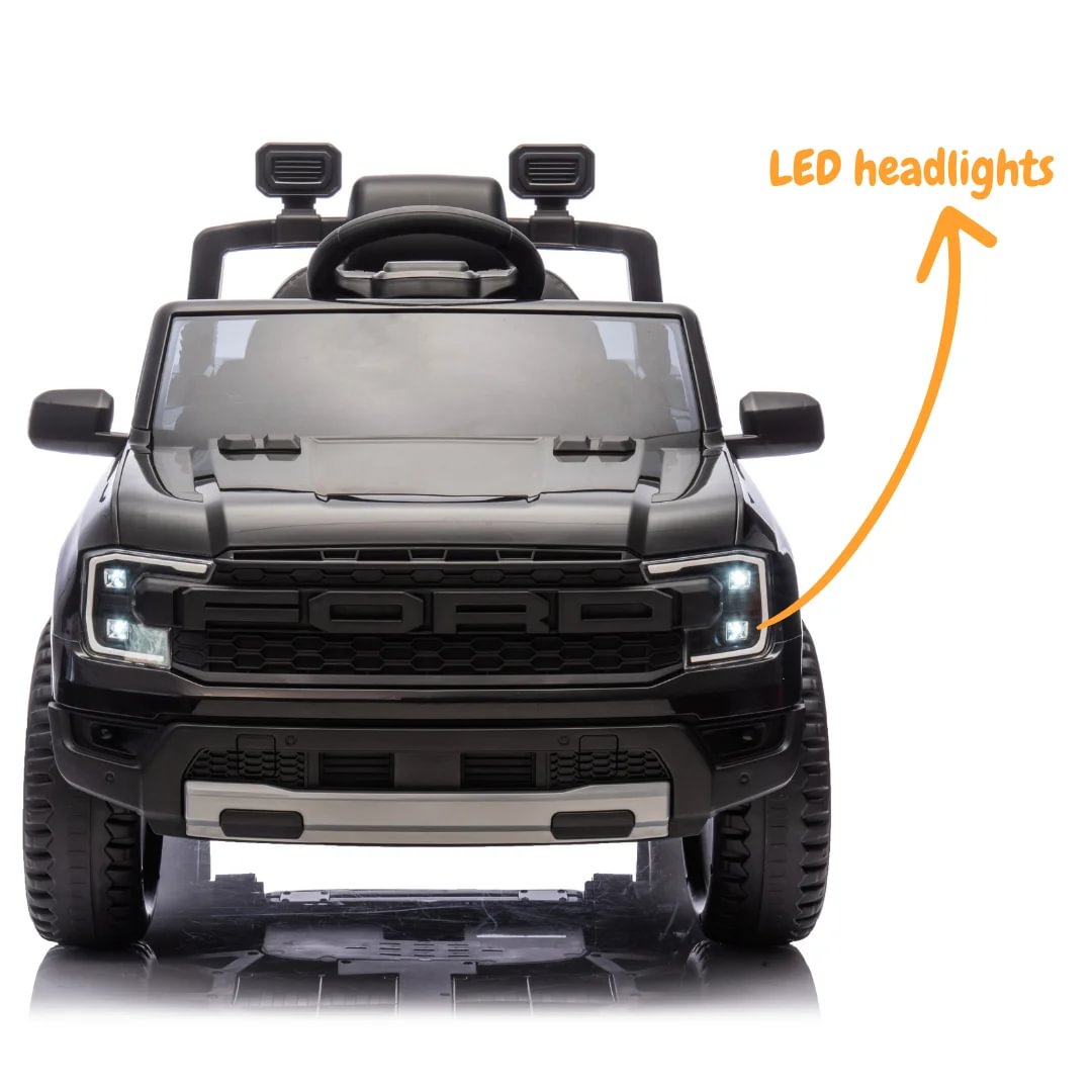 Ford Raptor Ride-on Kids Car 12V - Black - Berghoff toys