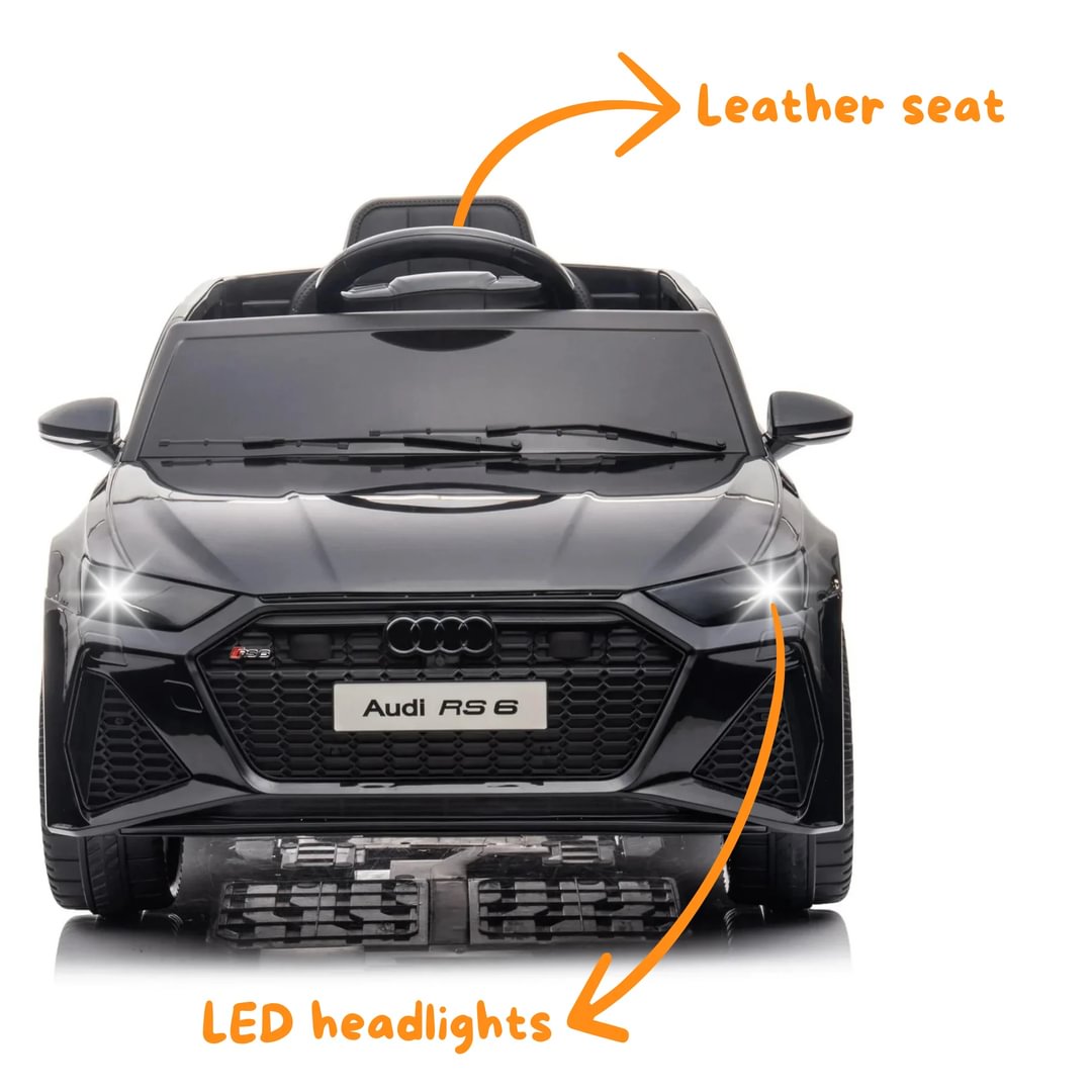 Audi RS6 Electric Kids Car 12V - Black - Berghoff toys