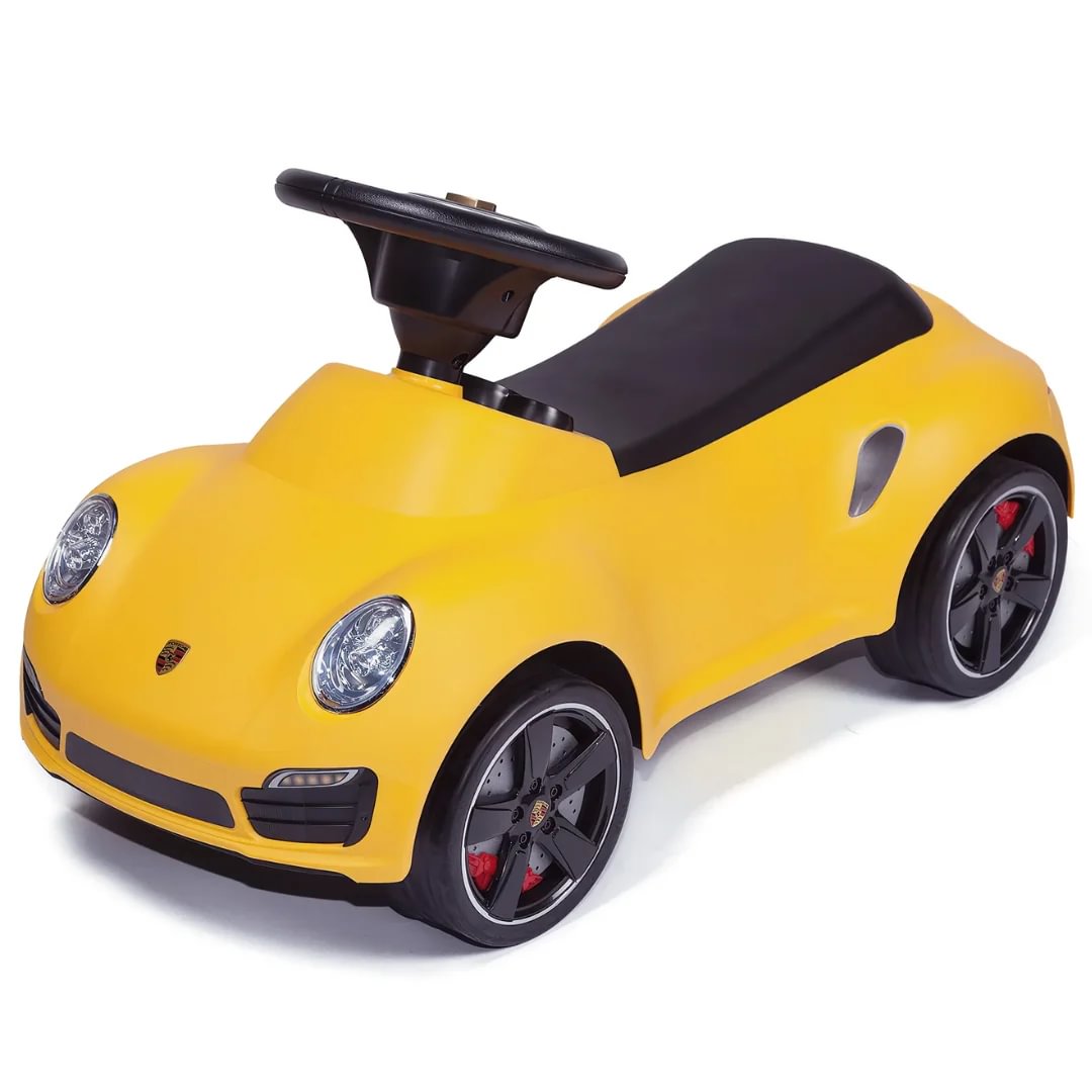 Porsche 911 Foot-to-Floor Car - Yellow - Berghoff toys