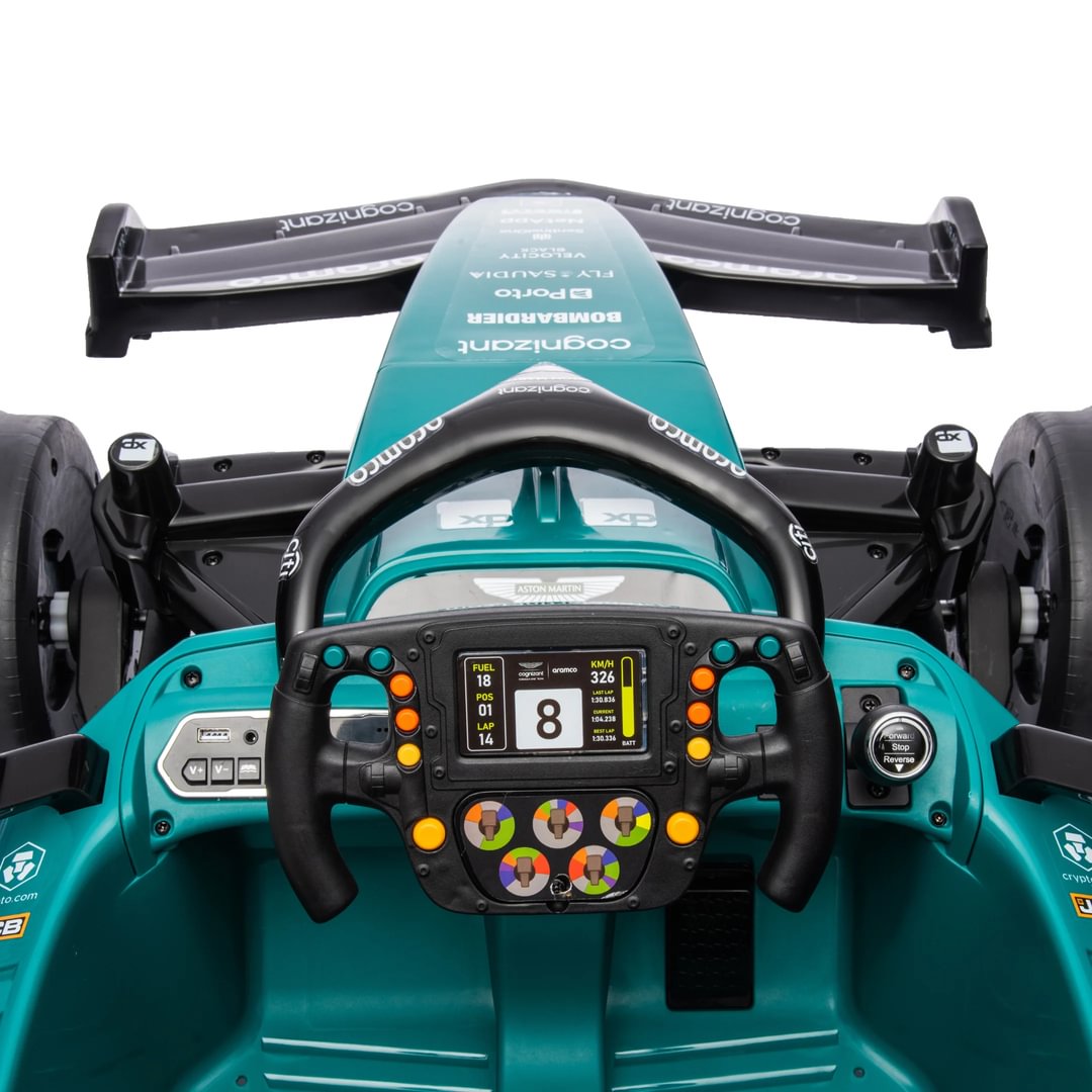 Aston Martin Formula 1 Electric Kids Car 12V - Green - Berghoff toys