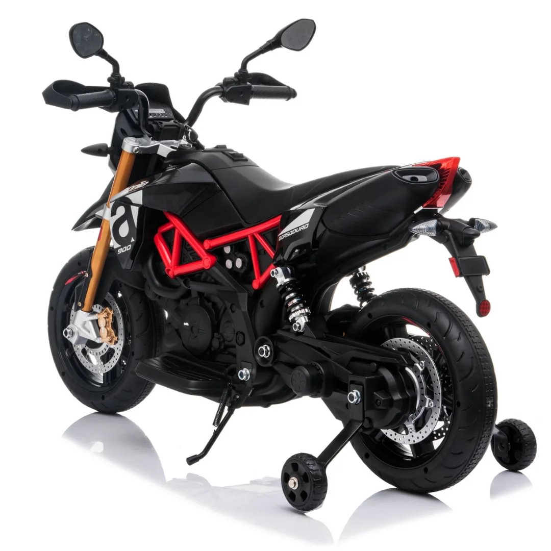 Aprilia Dorsoduro 900 Ride-on Motorbike 12V - Black - Berghoff toys