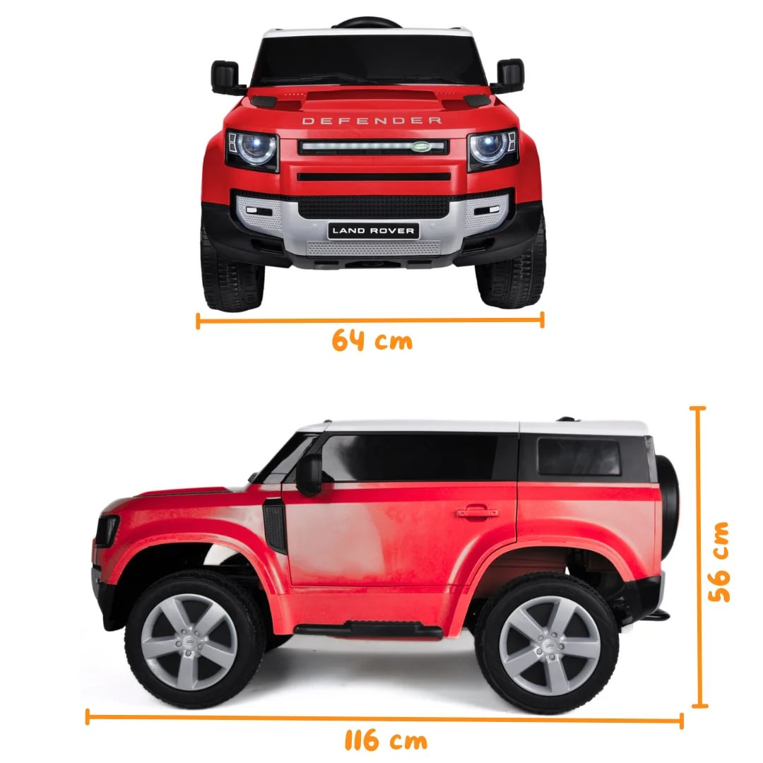 Land Rover Defender Elektrische Kinderauto 12V - Rood - Berghoff toys
