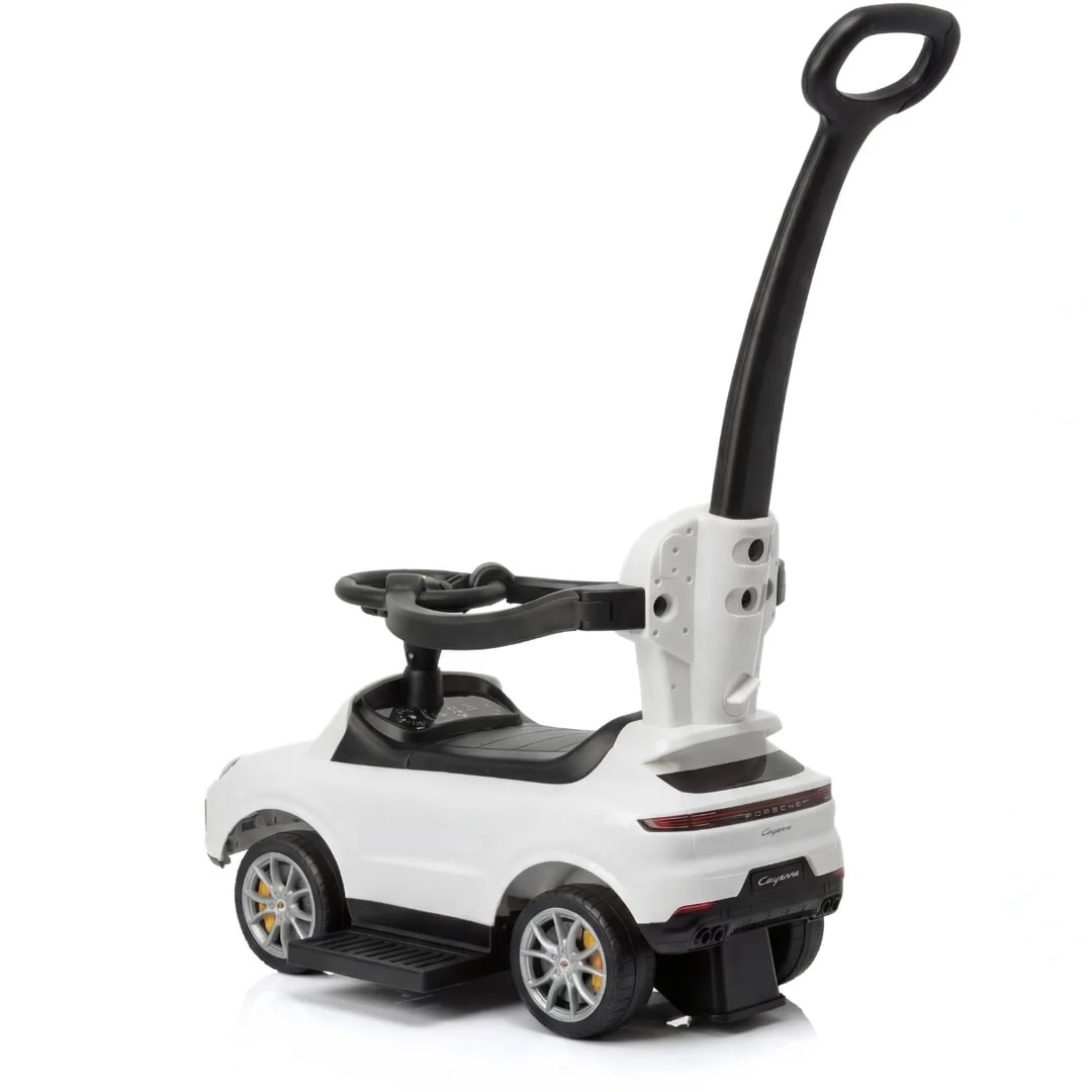 Porsche Cayenne Ride-on Car with Push Bar - White - Berghoff toys