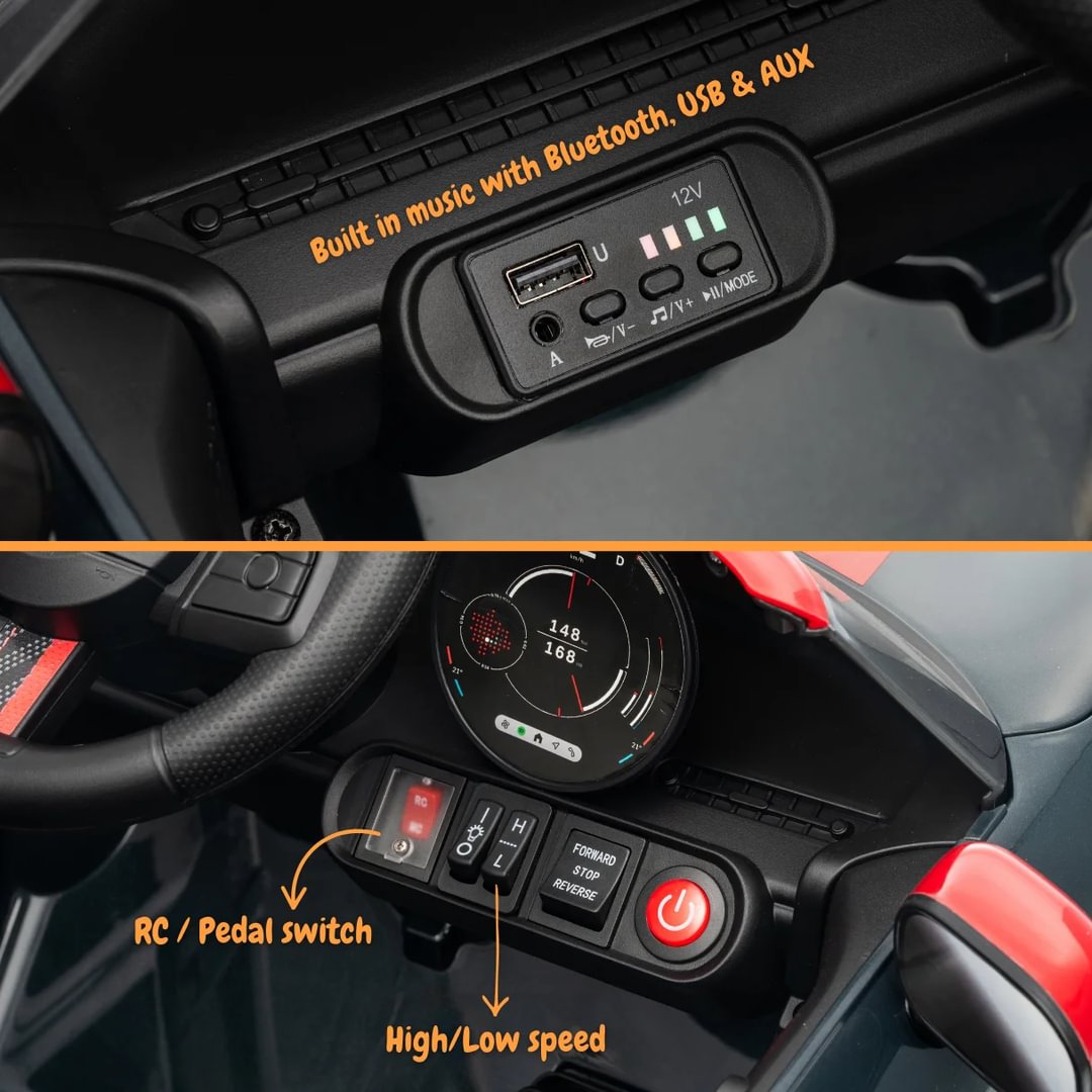 MINI Cooper JCW Electric Kids Car 12V - Black - Berghoff toys