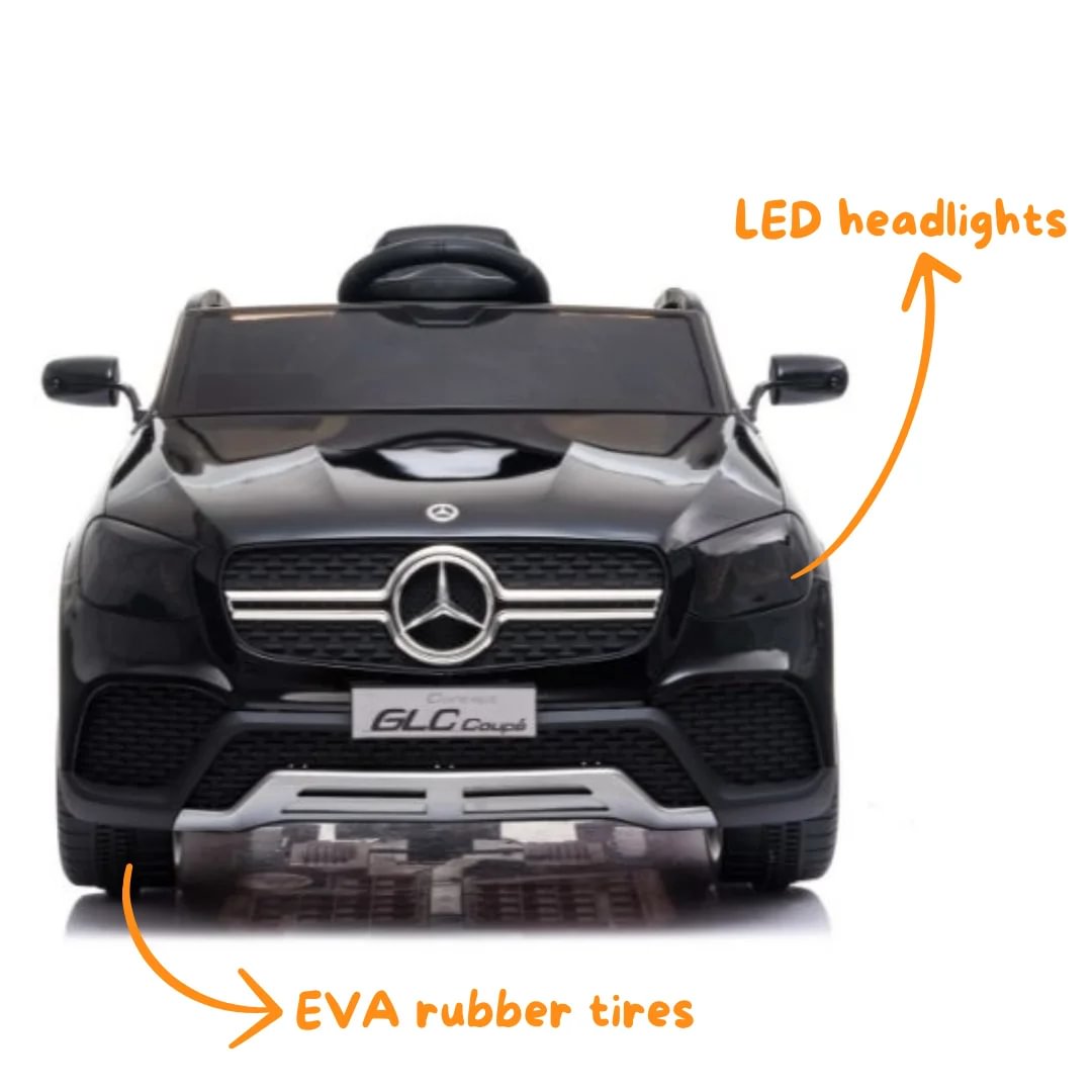 Mercedes GLC Coupé Ride-on Kids Car 12V - Black - Berghoff toys