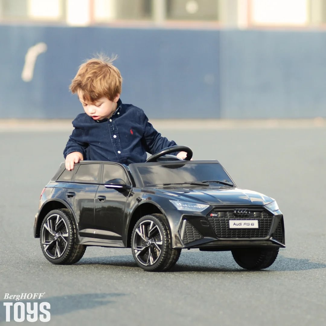 Audi RS6 Electric Kids Car 12V - Black - Berghoff toys