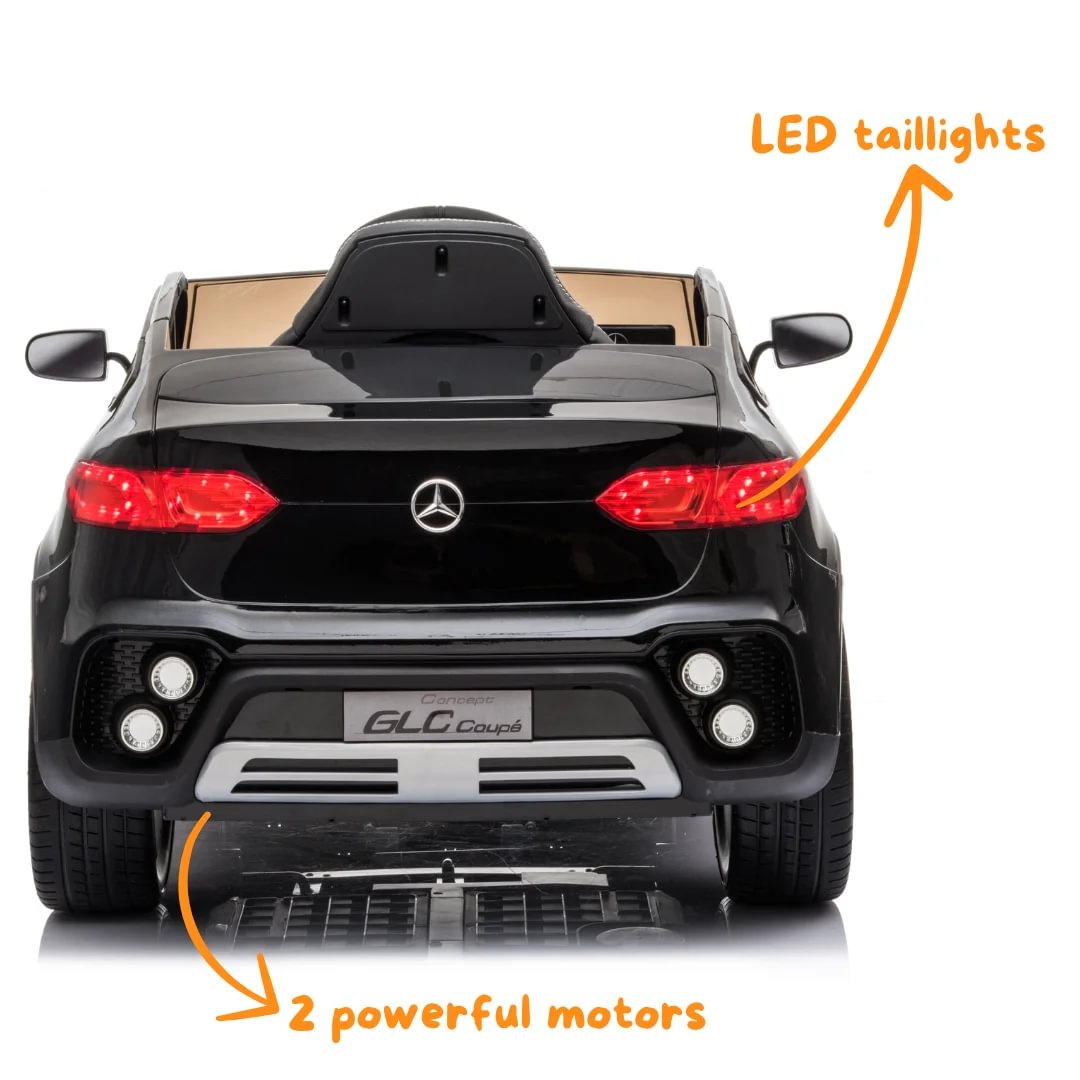 Mercedes GLC Coupé Ride-on Kids Car 12V - Black - Berghoff toys
